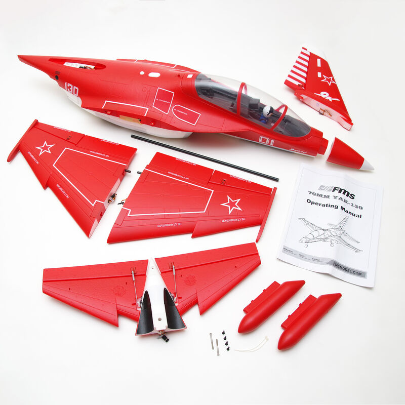 FMS YAK-130 V2 70mm EDF Jet Red PNP | Horizon Hobby