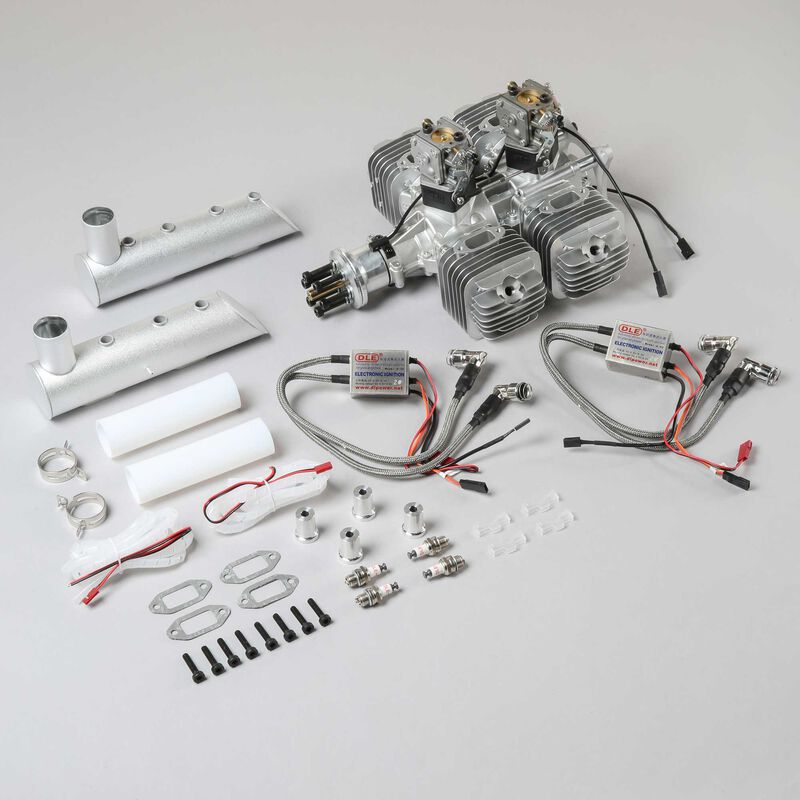 DLE Engines DLE-222 222cc 4-Cyl Gas Engine with Electronic Ignition and ...