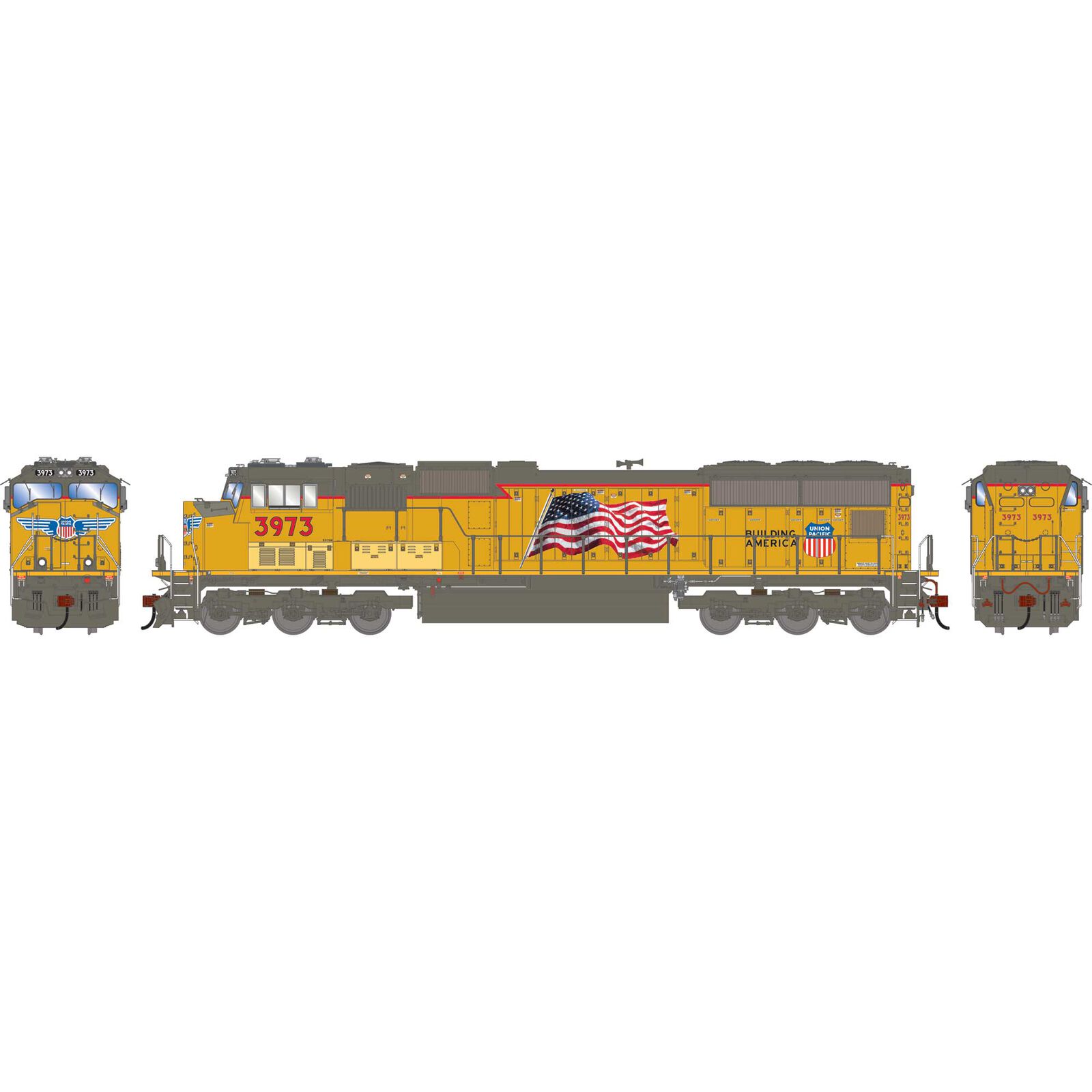 Athearn Genesis HO SD70M Locomotive with DCC & Sound, UP #3973 ...