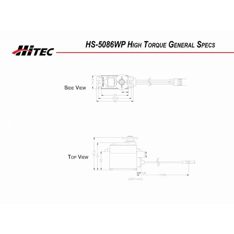 Hitec RCD Inc. HS-5086WP Micro Digital Waterproof Metal Gear Servo ...