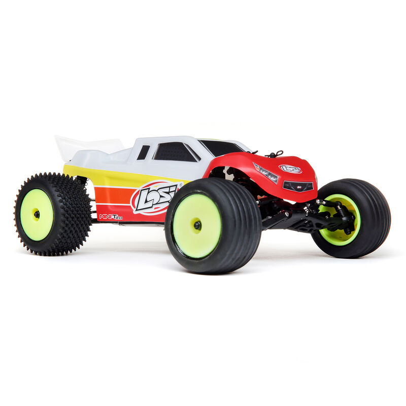 Losi 1/18 Mini-T 2.0 2WD Stadium Truck Brushless RTR, Red | Horizon Hobby