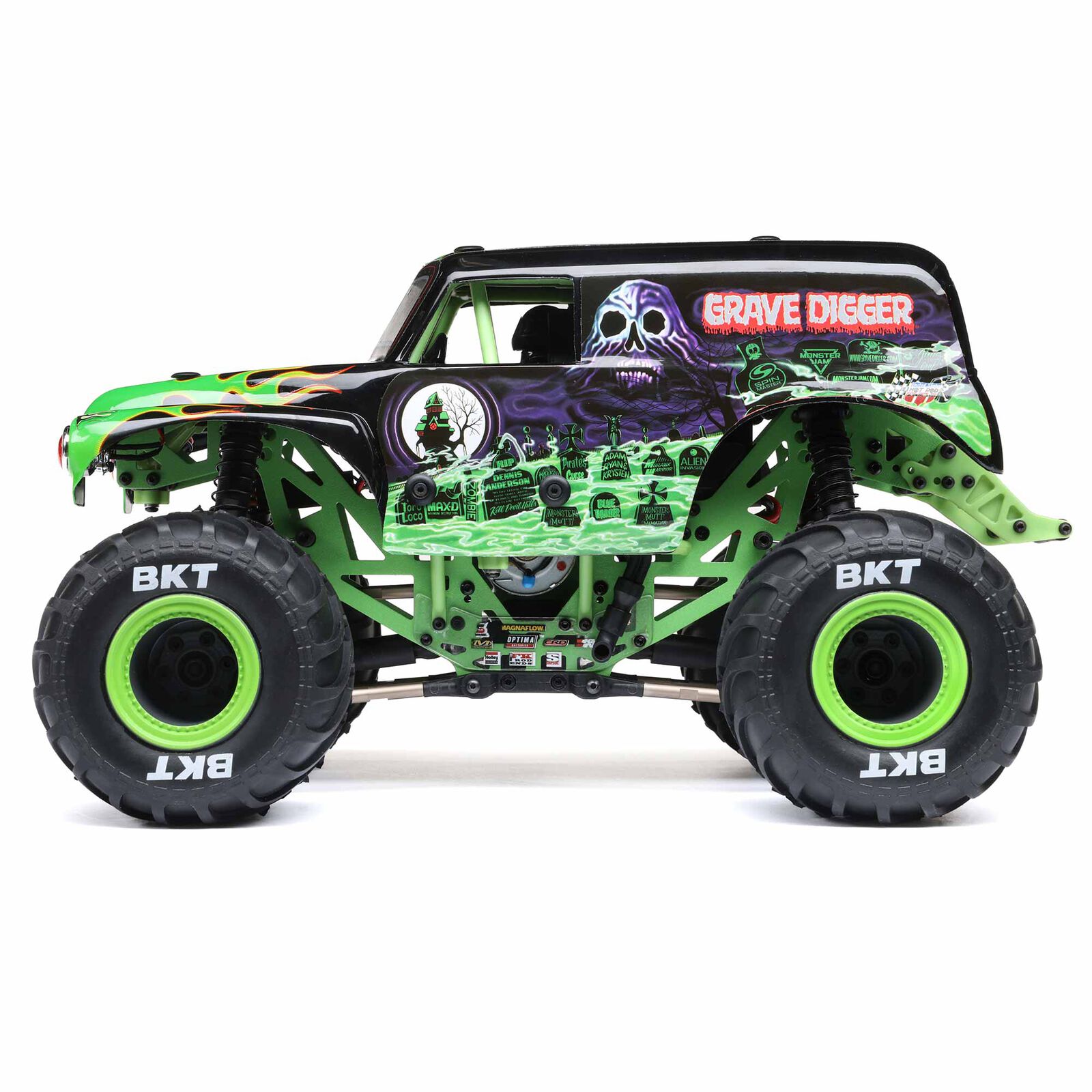 Losi 1/18 Mini LMT 4X4 Brushed Monster Truck RTR, Grave Digger ...
