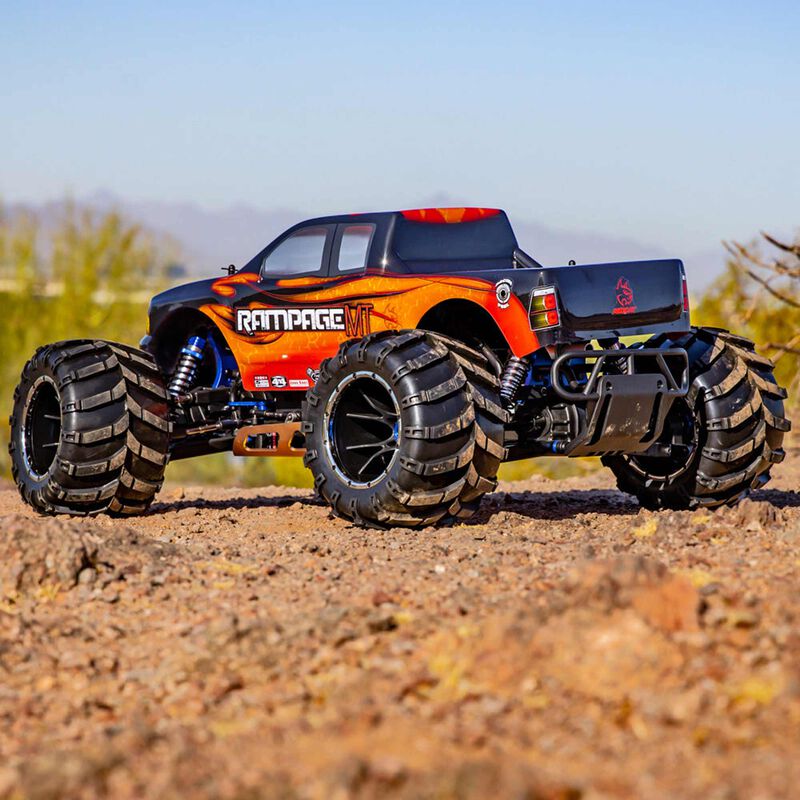 Redcat Racing 1/5 Rampage MT V3 4X4 Gas Monster Truck RTR, Orange Flame ...