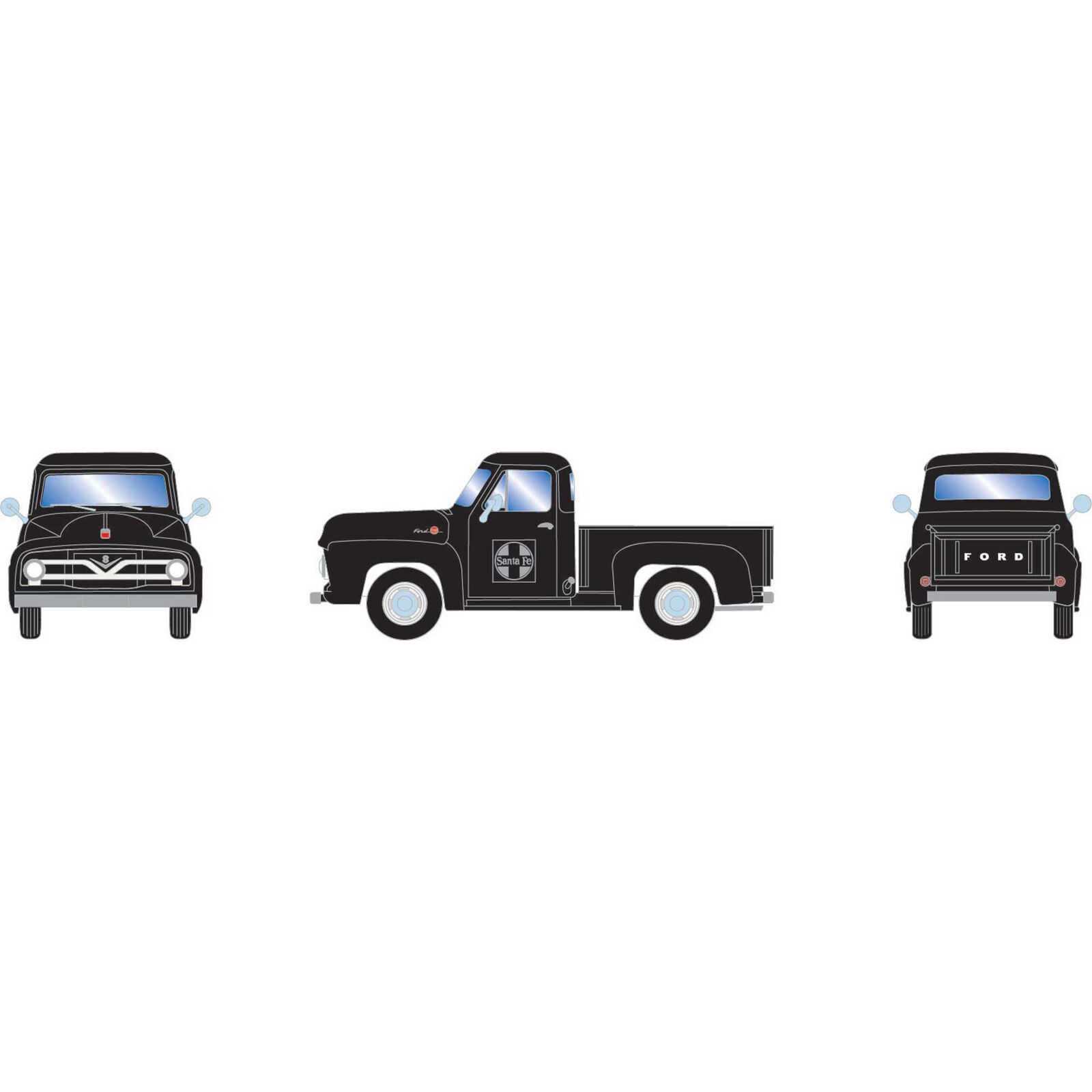 Athearn HO 1955 Ford F-100 Pickup Truck, ATSF | Horizon Hobby