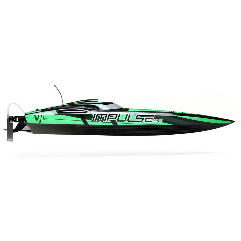Pro Boat Impulse 32" Brushless Deep-V RTR with Smart, Black/Green ...