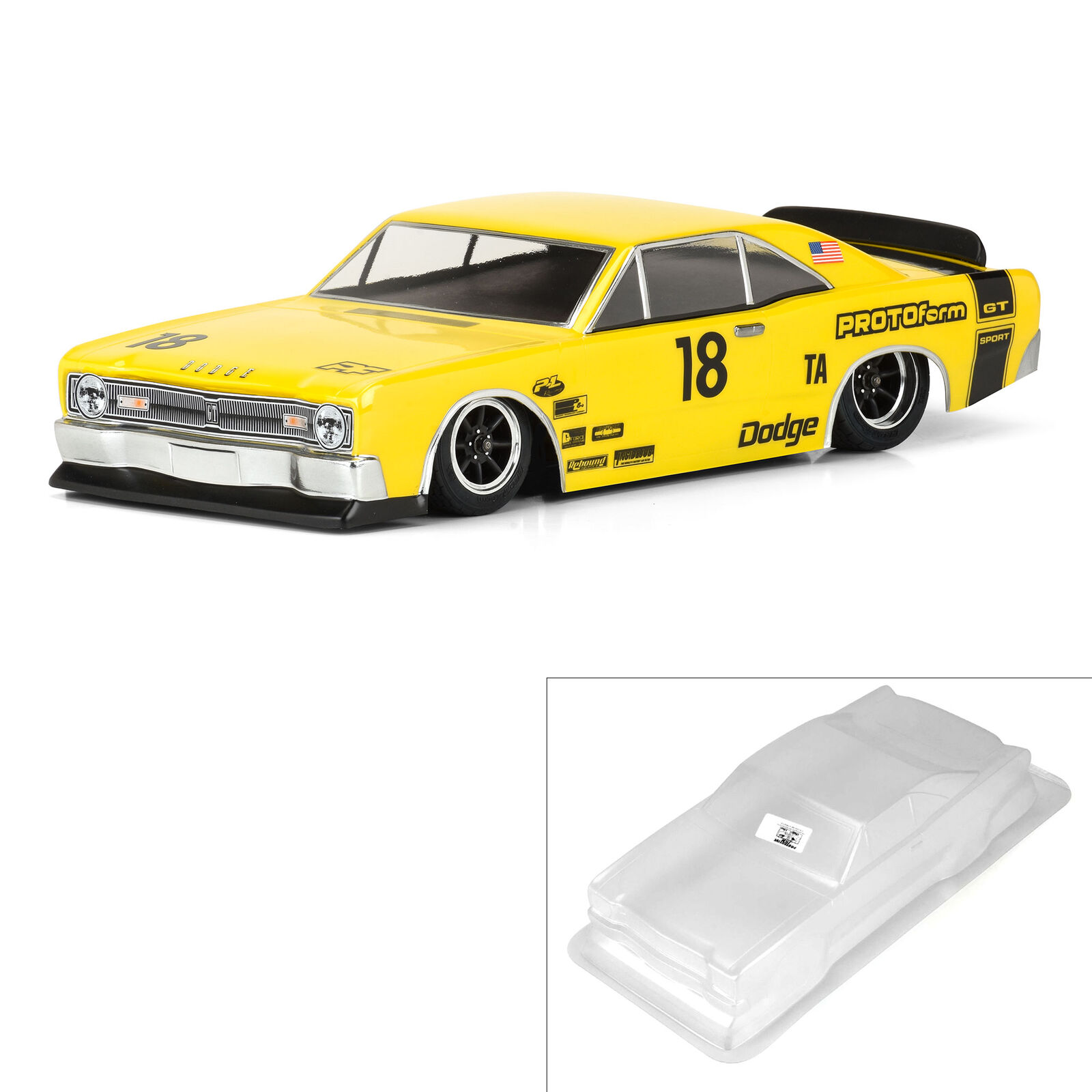 PROTOform 1/10 1967 Dodge Dart Clear Body: Vintage Trans-Am | Horizon Hobby