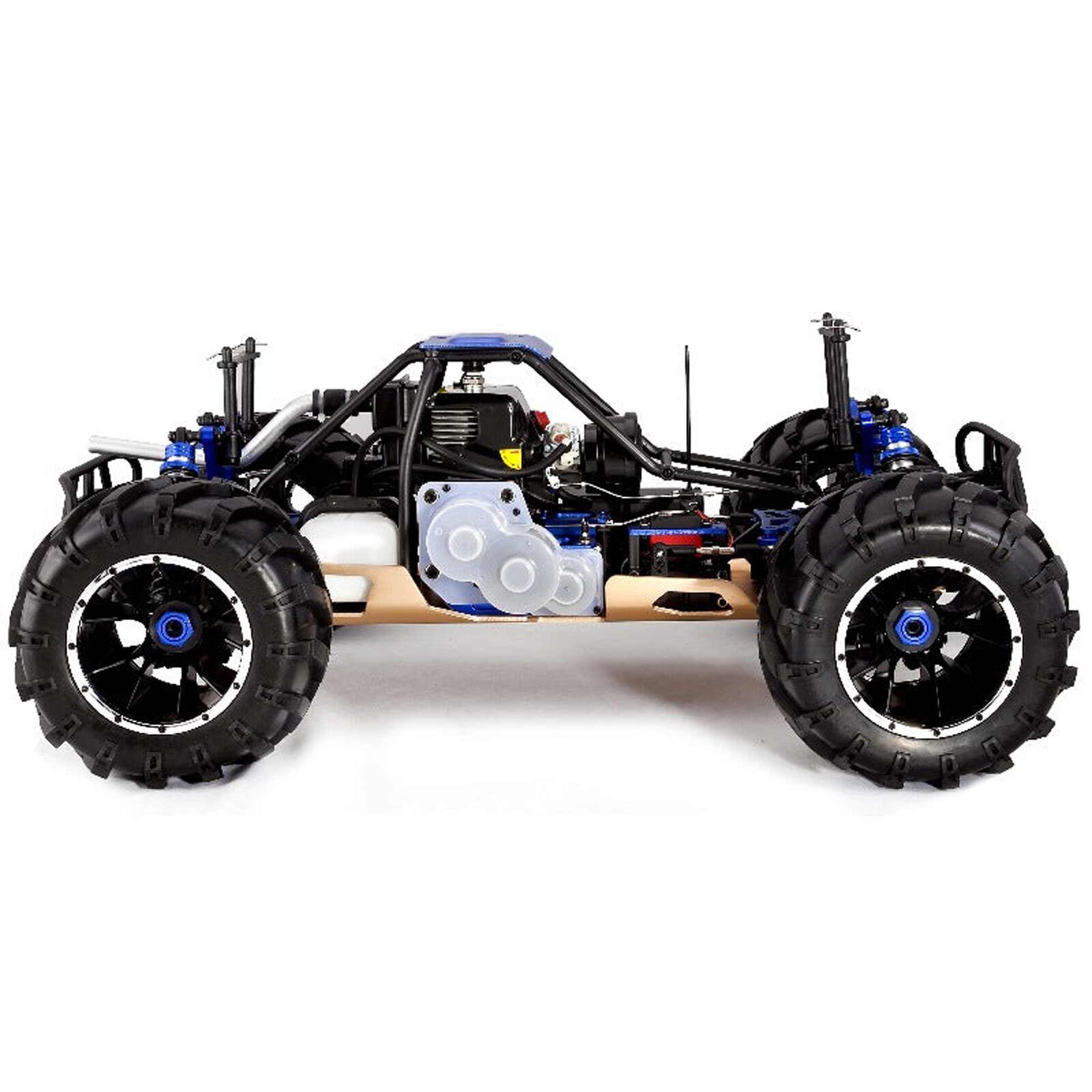 Redcat Racing 1/5 Rampage MT V3 4X4 Gas Monster Truck RTR, Orange Flame ...