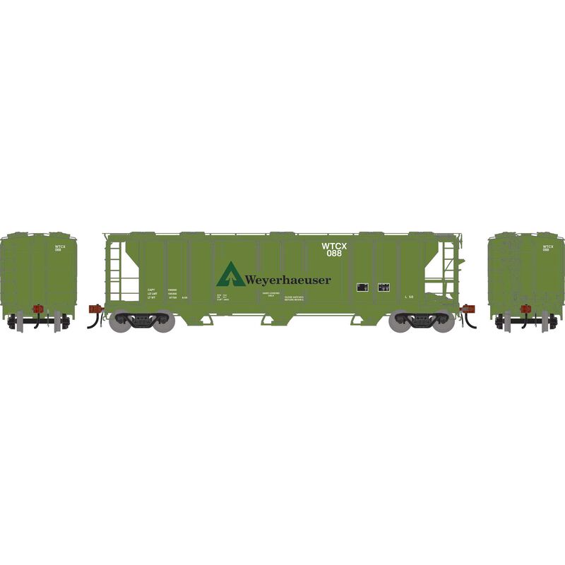 Athearn Genesis HO PS-2 2893 3-Bay Covered Hopper, WCTX #088 | Horizon ...