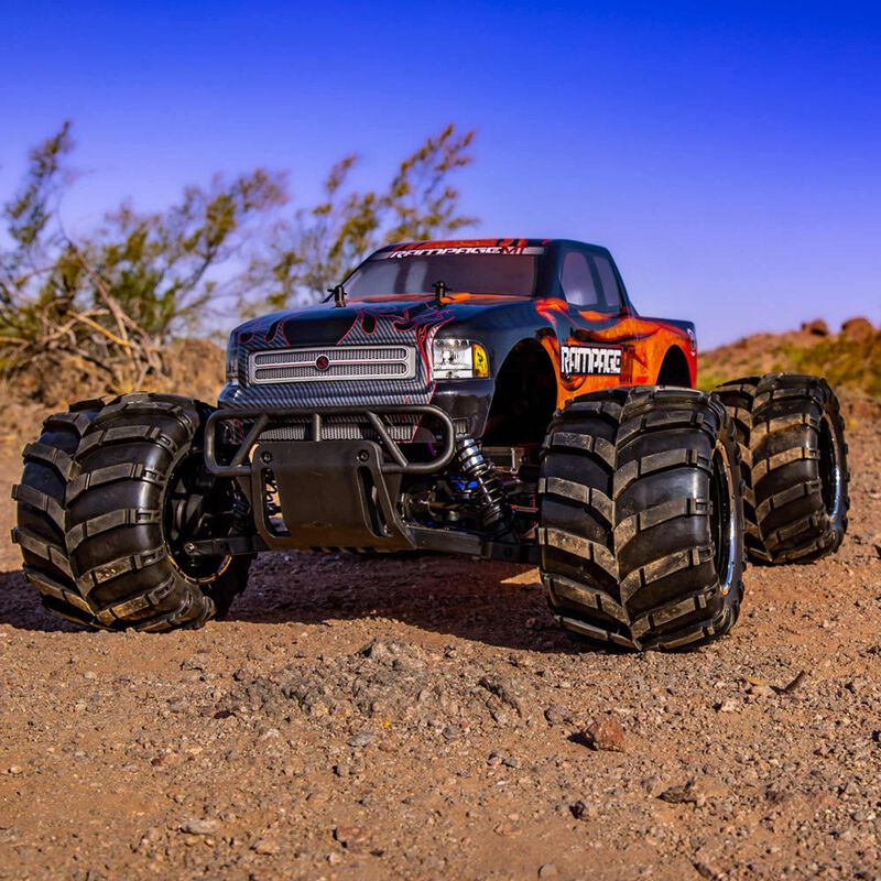 Redcat Racing 1/5 Rampage MT V3 4X4 Gas Monster Truck RTR, Orange Flame ...