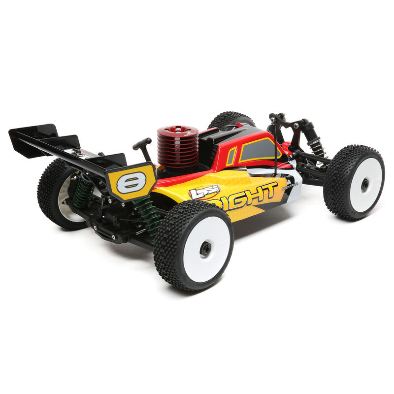 Losi 1/8 8IGHT 4WD Buggy Nitro RTR, Red/Yellow | Horizon Hobby