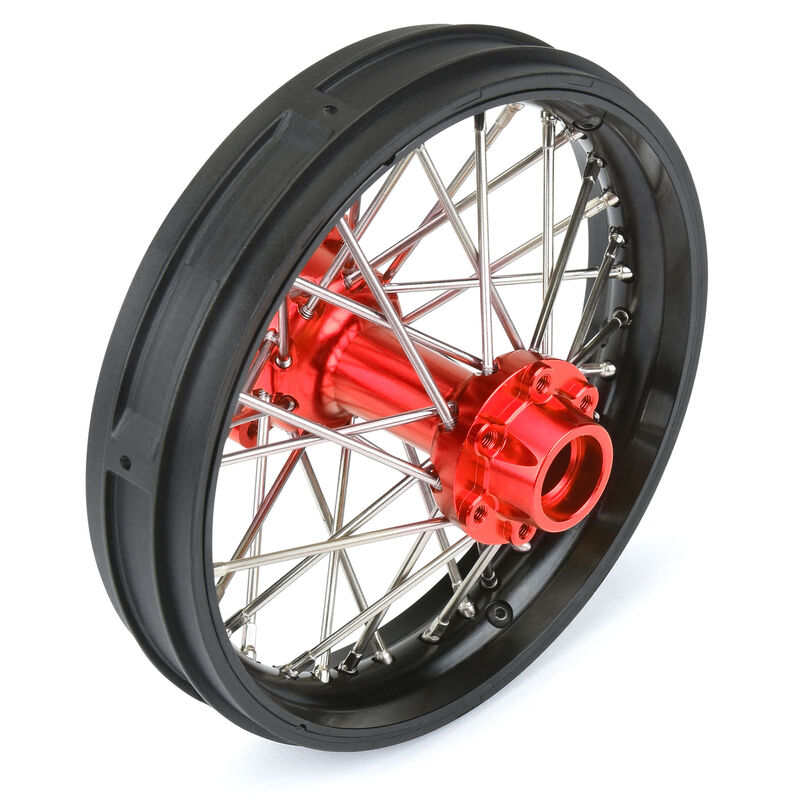 Pro-Line Racing 1/4 Pro-Spec Aluminum V2 Bead Rear Wheel Black/Red (1 ...