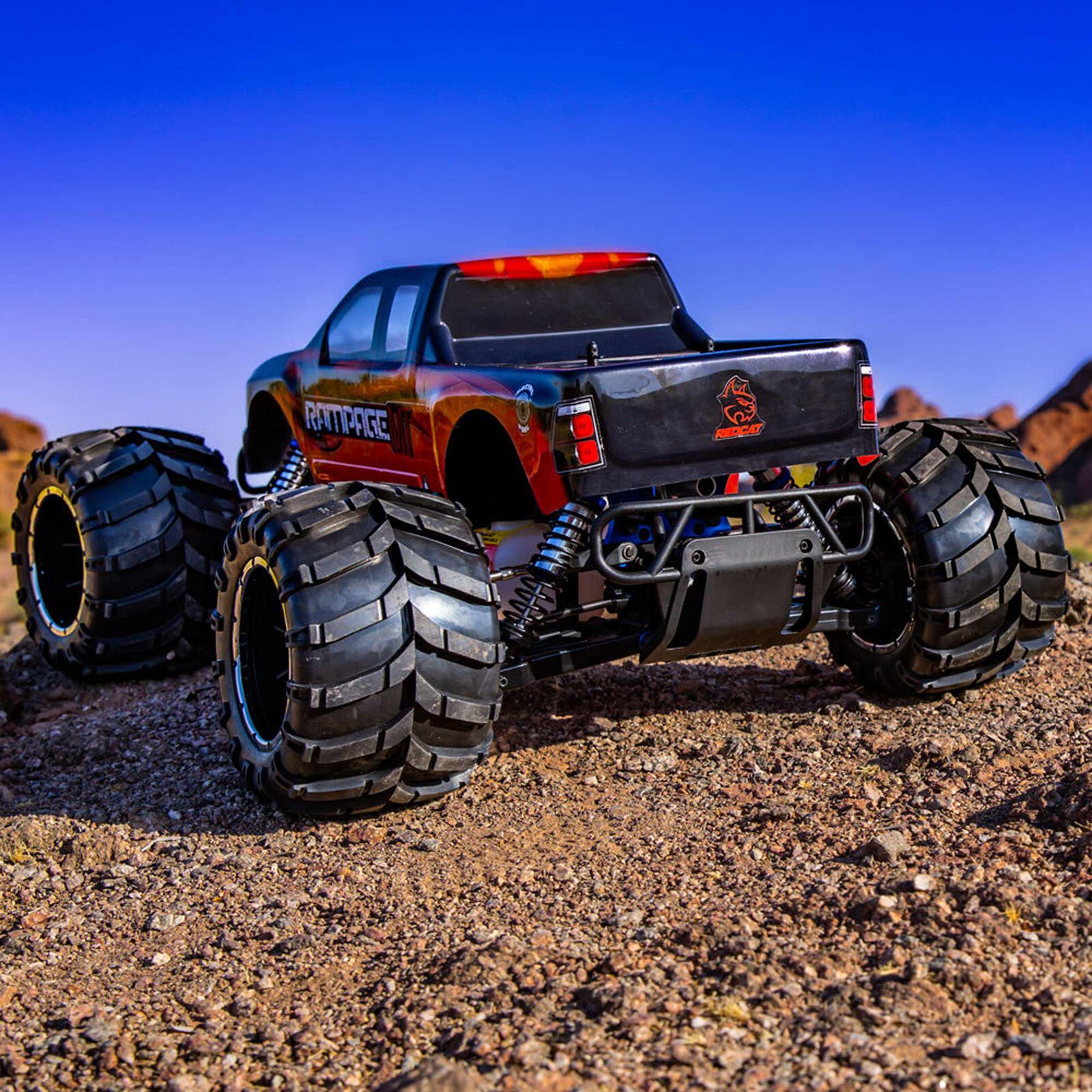 Redcat Racing 1/5 Rampage MT V3 4X4 Gas Monster Truck RTR, Orange Flame ...