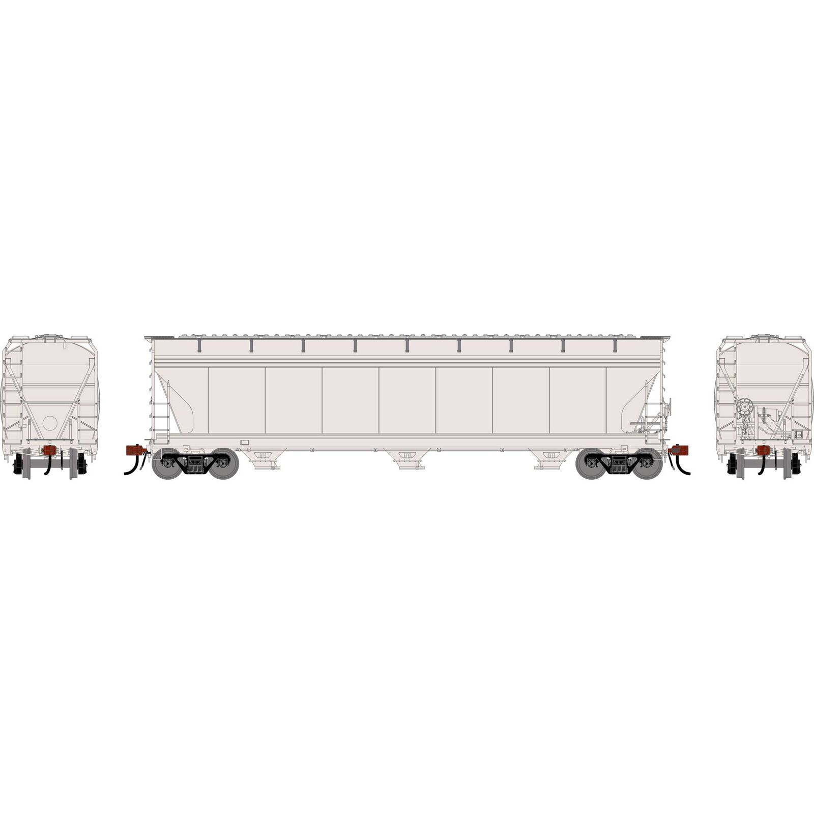 Athearn Genesis HO ACF4600 Covered Hoppers, Undecorated Phase II ...