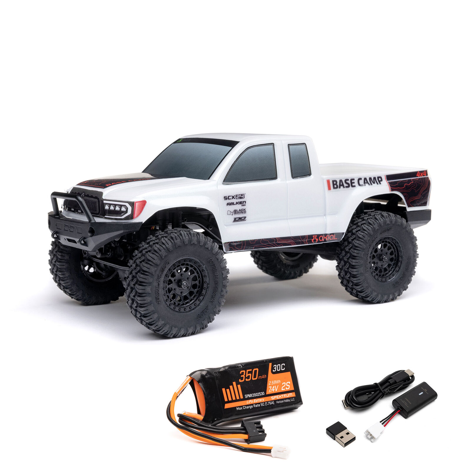 Axial 1/24 SCX24 Base Camp 4X4 RTR Brushed Rock Crawler (Battery ...
