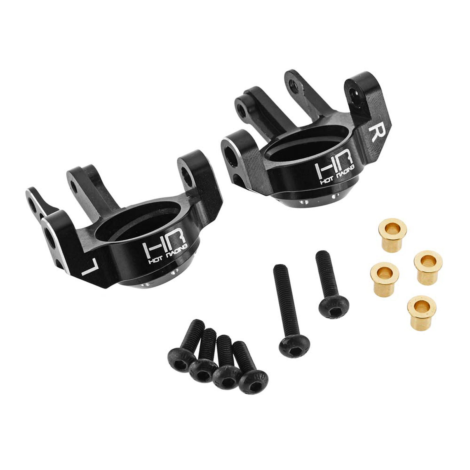 Hot Racing Aluminum Steering Knuckles, Black: SCX10 II | Horizon Hobby