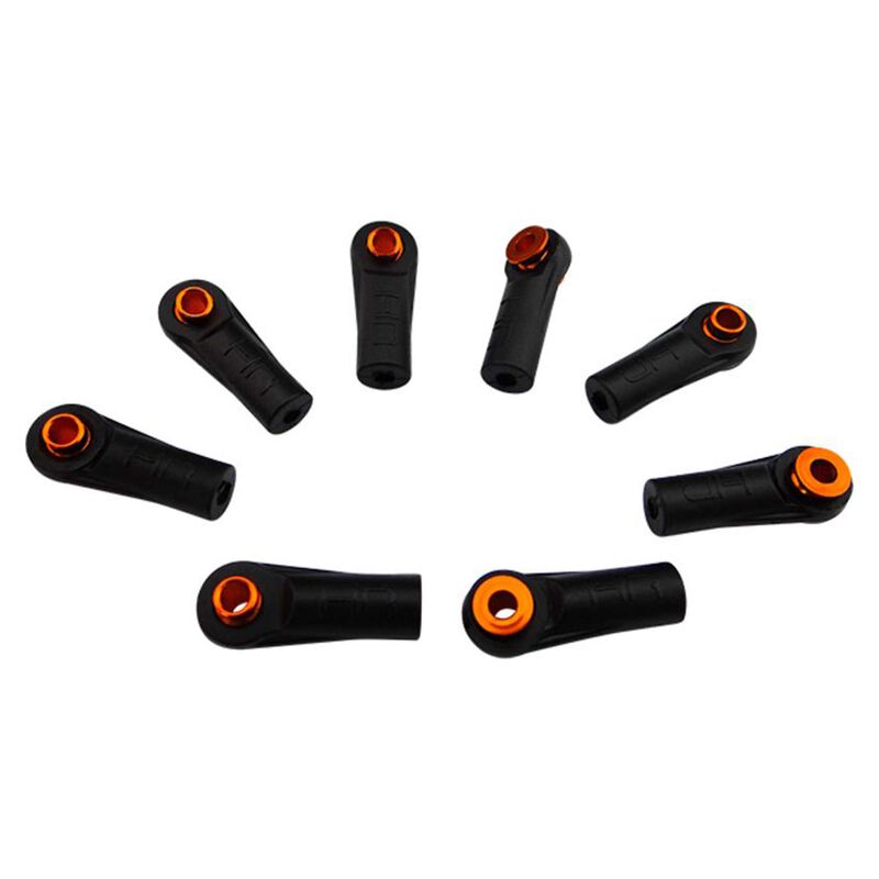 Hot Racing Straight Rod End Cups with 5.8mm Balls, Orange (8) | Horizon ...