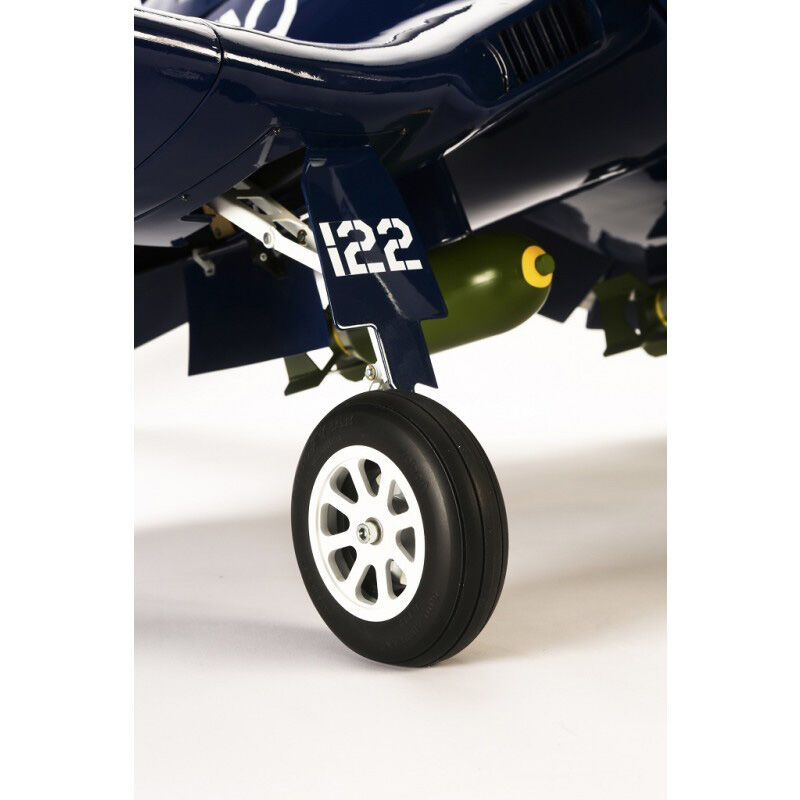Hangar 9 Robart 5" Aluminum Wheel & Tire, White (1): F4U-1D Corsair ...