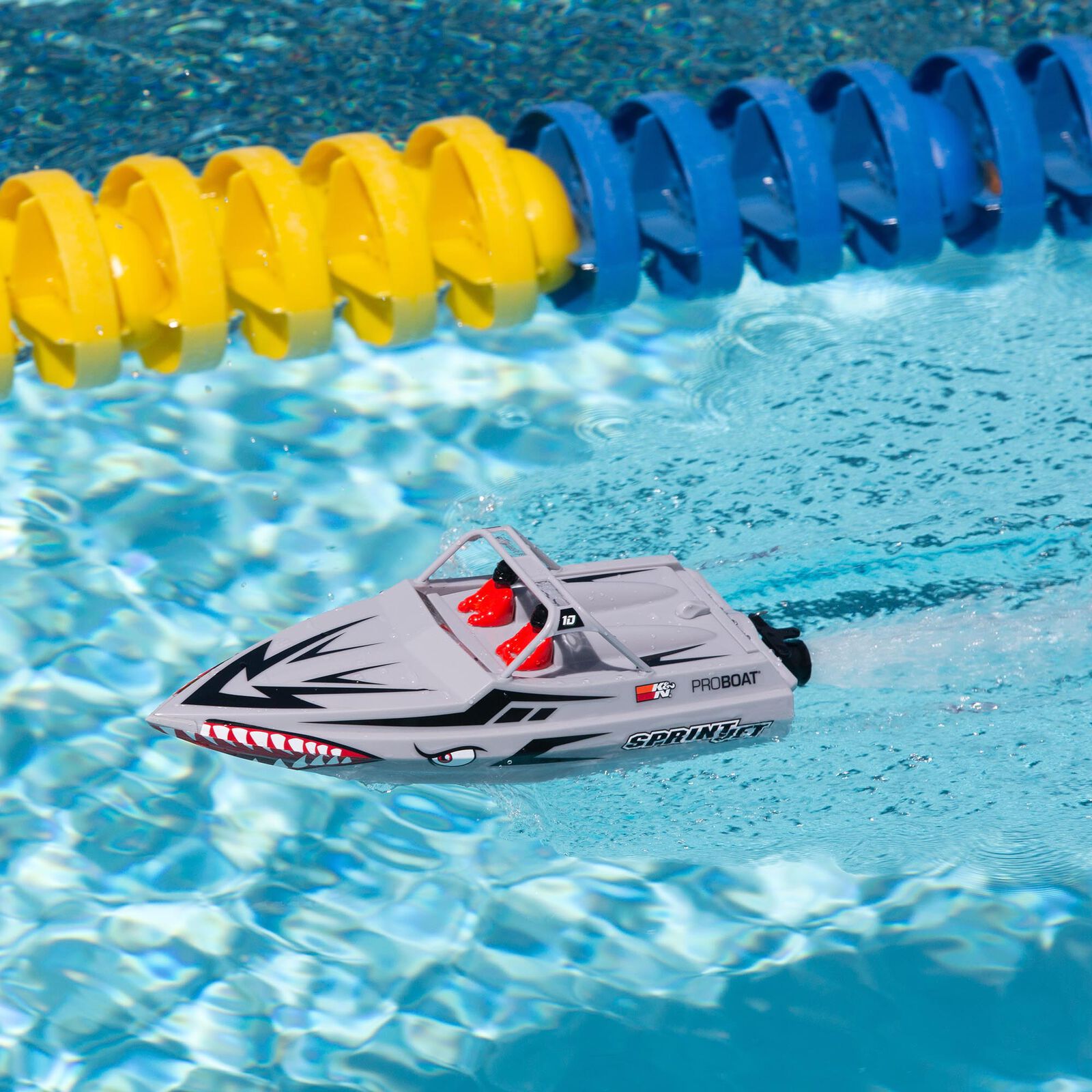 Pro Boat Sprintjet 9" Self-Righting Deep-V Jet Boat Brushed RTR, Silver ...