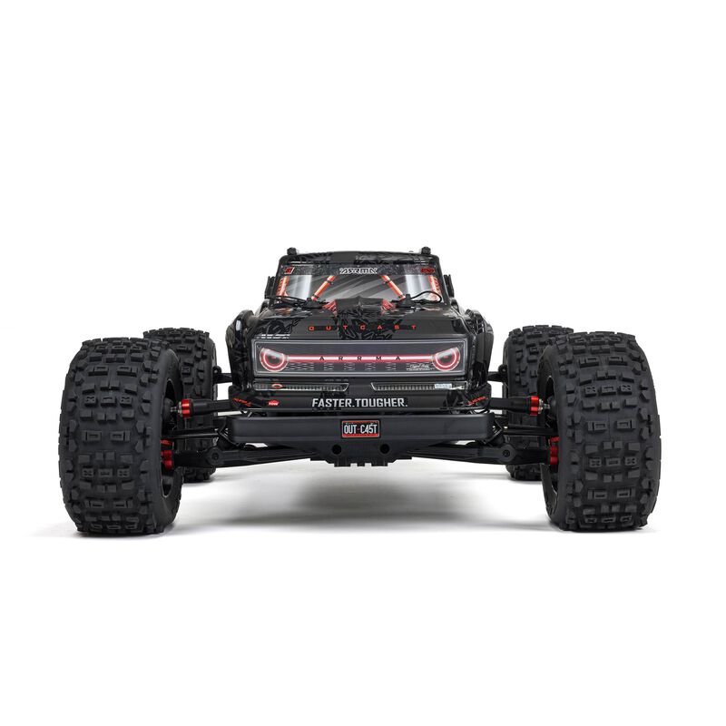ARRMA 1/5 OUTCAST 8S EXB AVC 4X4 RTR Brushless Stunt Truck, Black ...