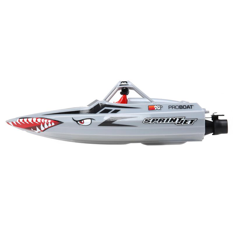 Pro Boat Sprintjet 9" Self-Righting Deep-V Jet Boat Brushed RTR, Silver ...