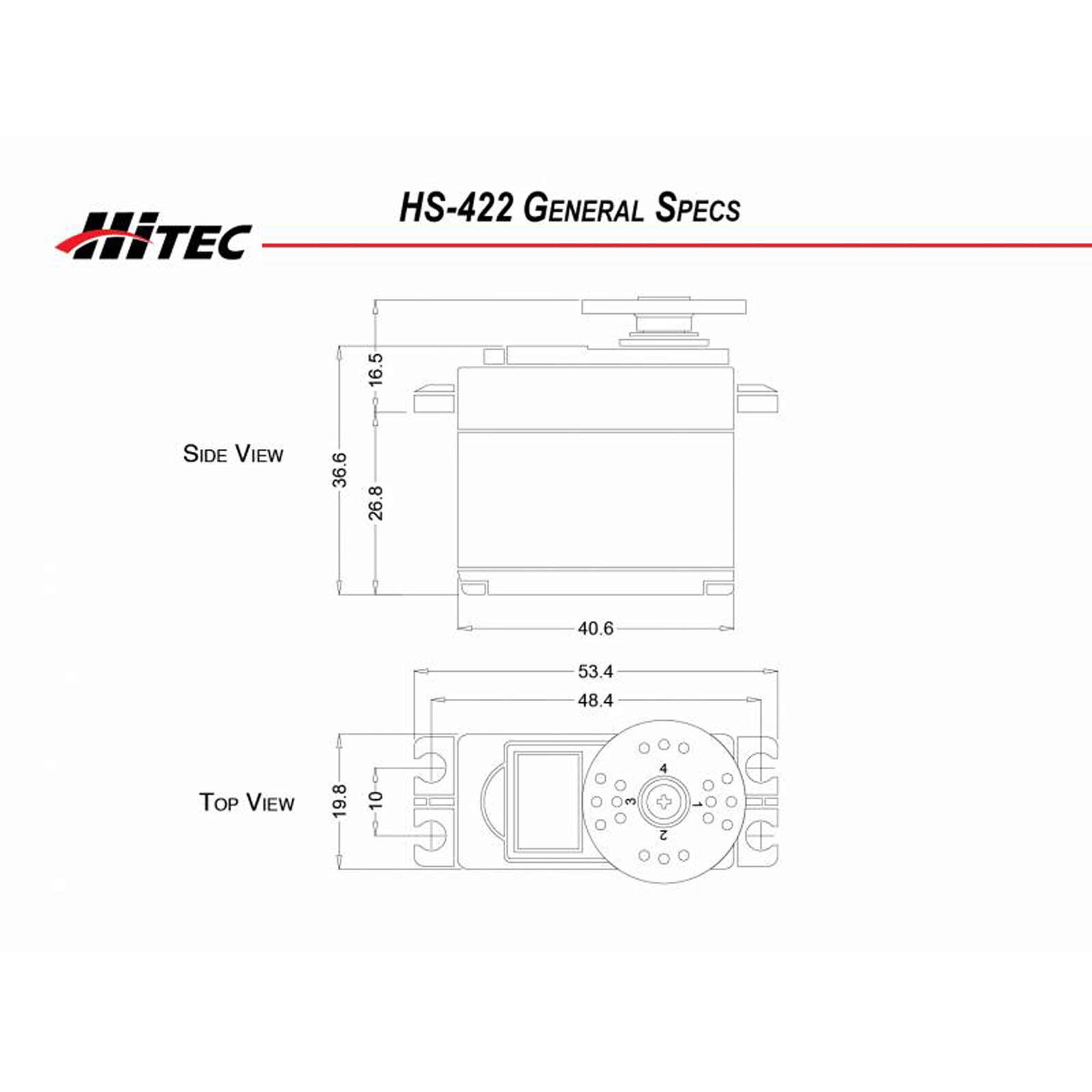 Hitec RCD Inc. HS-422 Standard Analog Deluxe Servo | Horizon Hobby