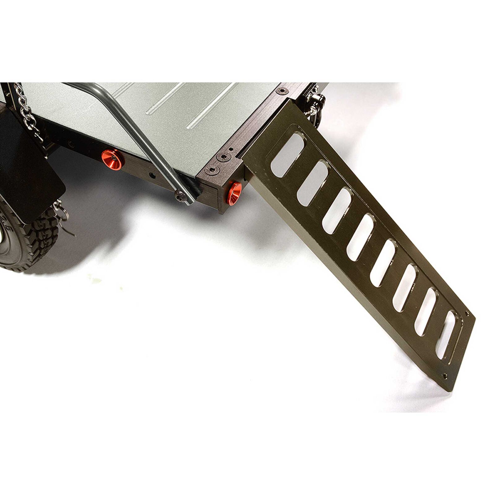 Integy Alloy Flatbed Dual Axle Car Trailer, Gunmetal: 1/10 RC | Horizon ...
