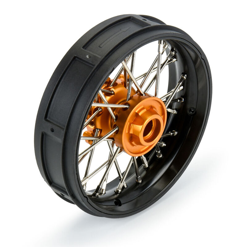 Pro-Line Racing 1/4 Pro-Spec Aluminum V2 Bead Front Wheel Black/Gold (1 ...