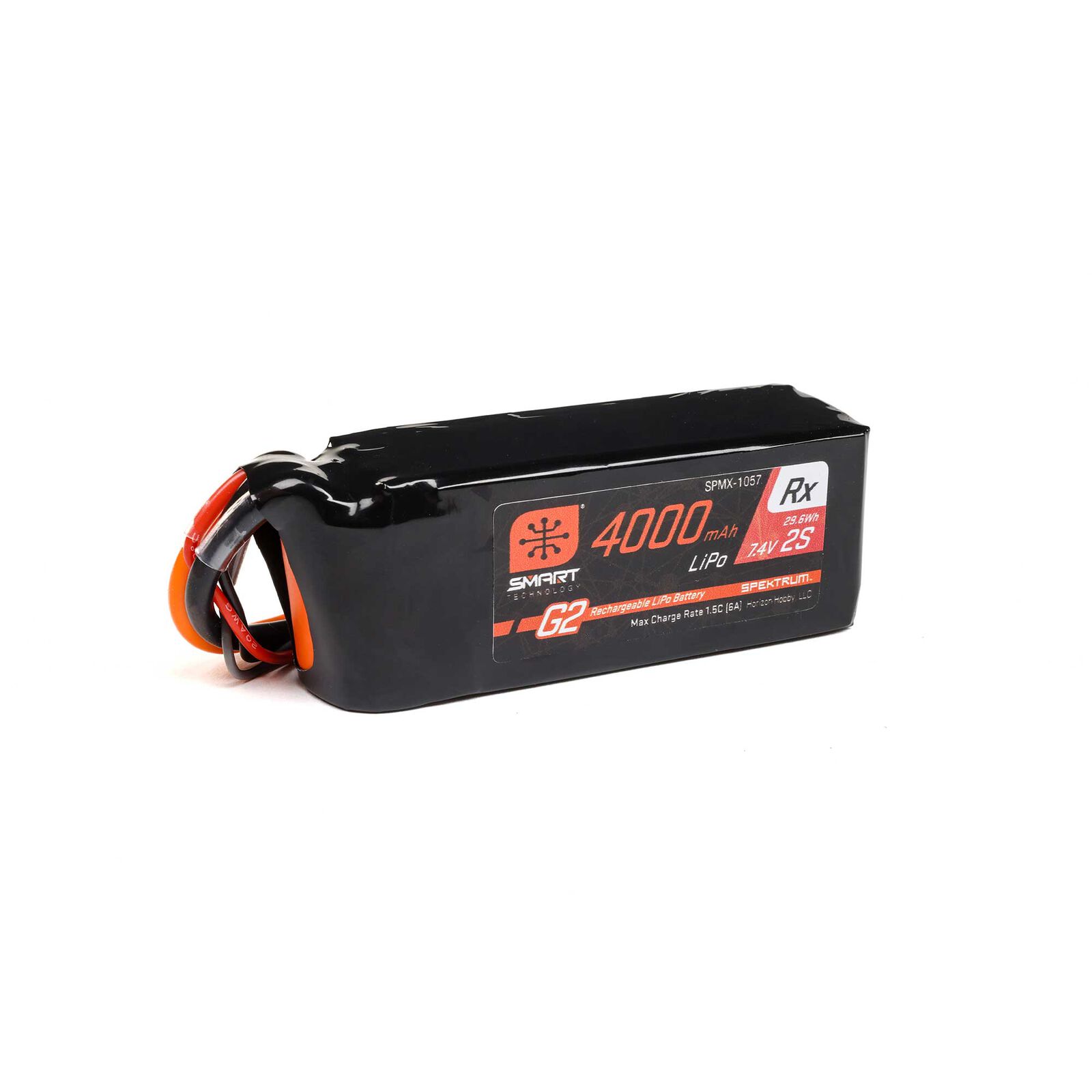 Spektrum Accessories 7.4V 4000mAh 2S 15C Smart G2 Receiver LiPo Battery ...