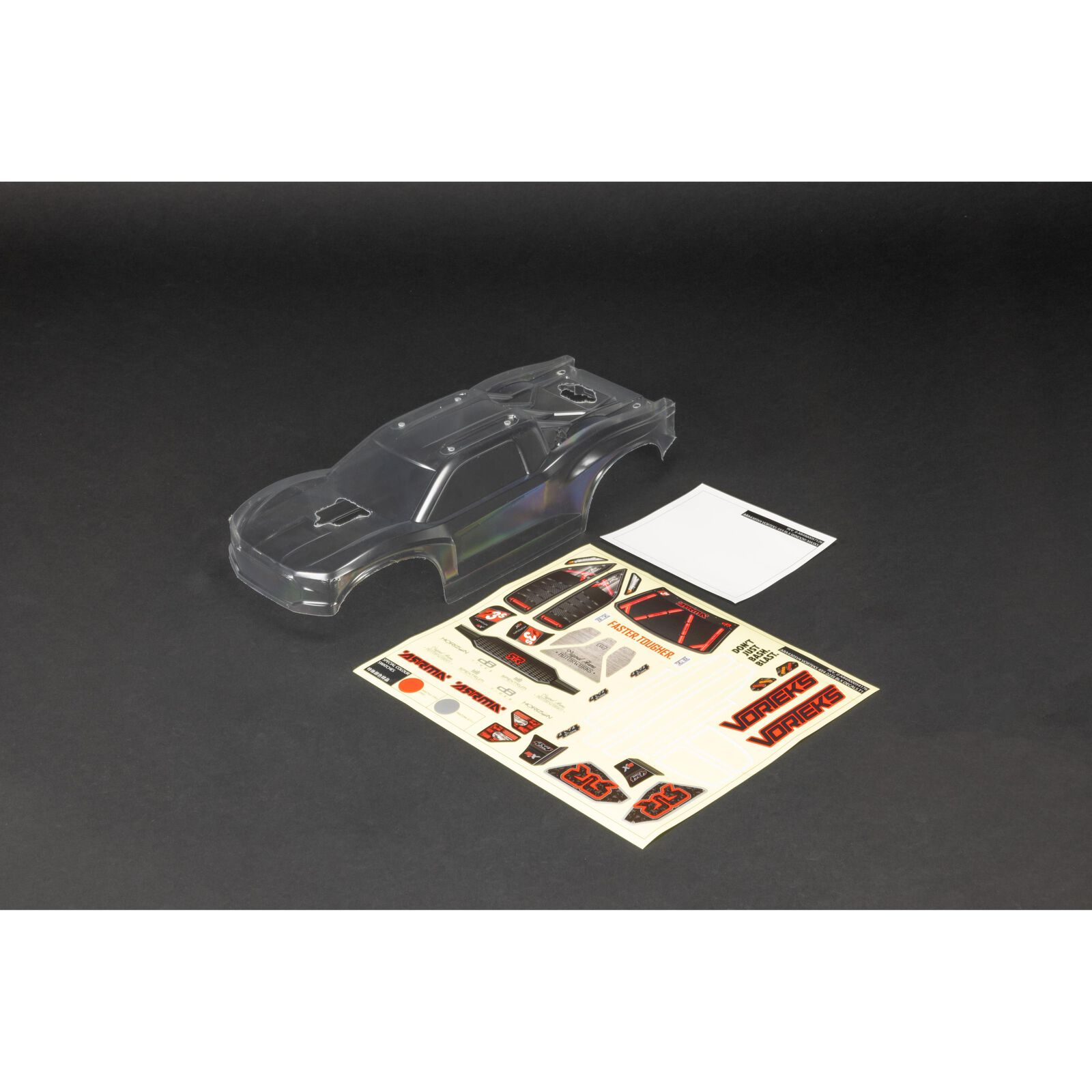 ARRMA VORTEKS 4x4 Trimmed Body, Clear | Horizon Hobby