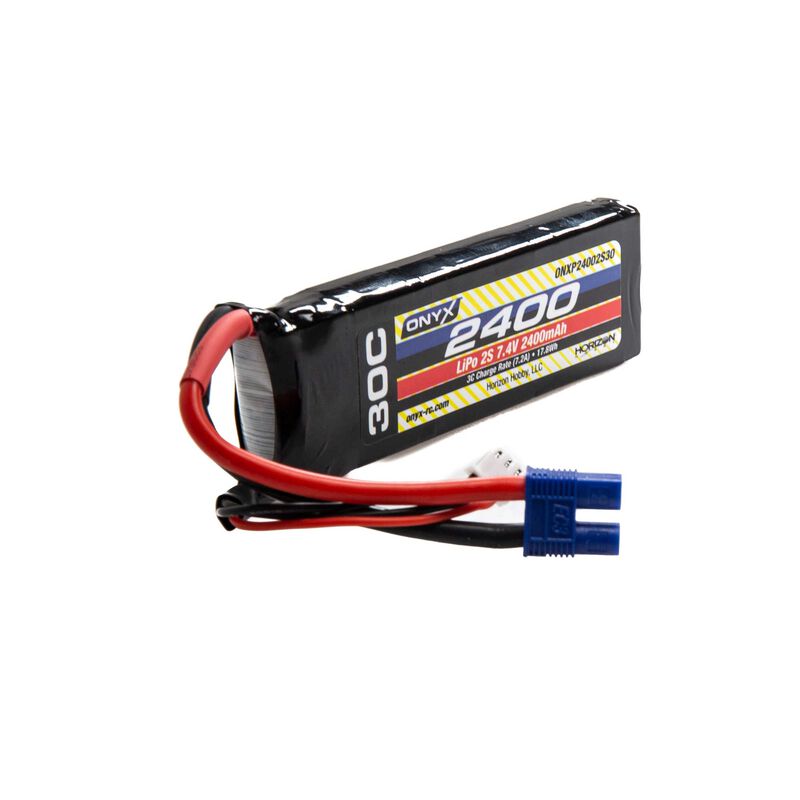 Onyx 7.4V 2400mAh 2S 30C LiPo Battery: EC3 | Horizon Hobby
