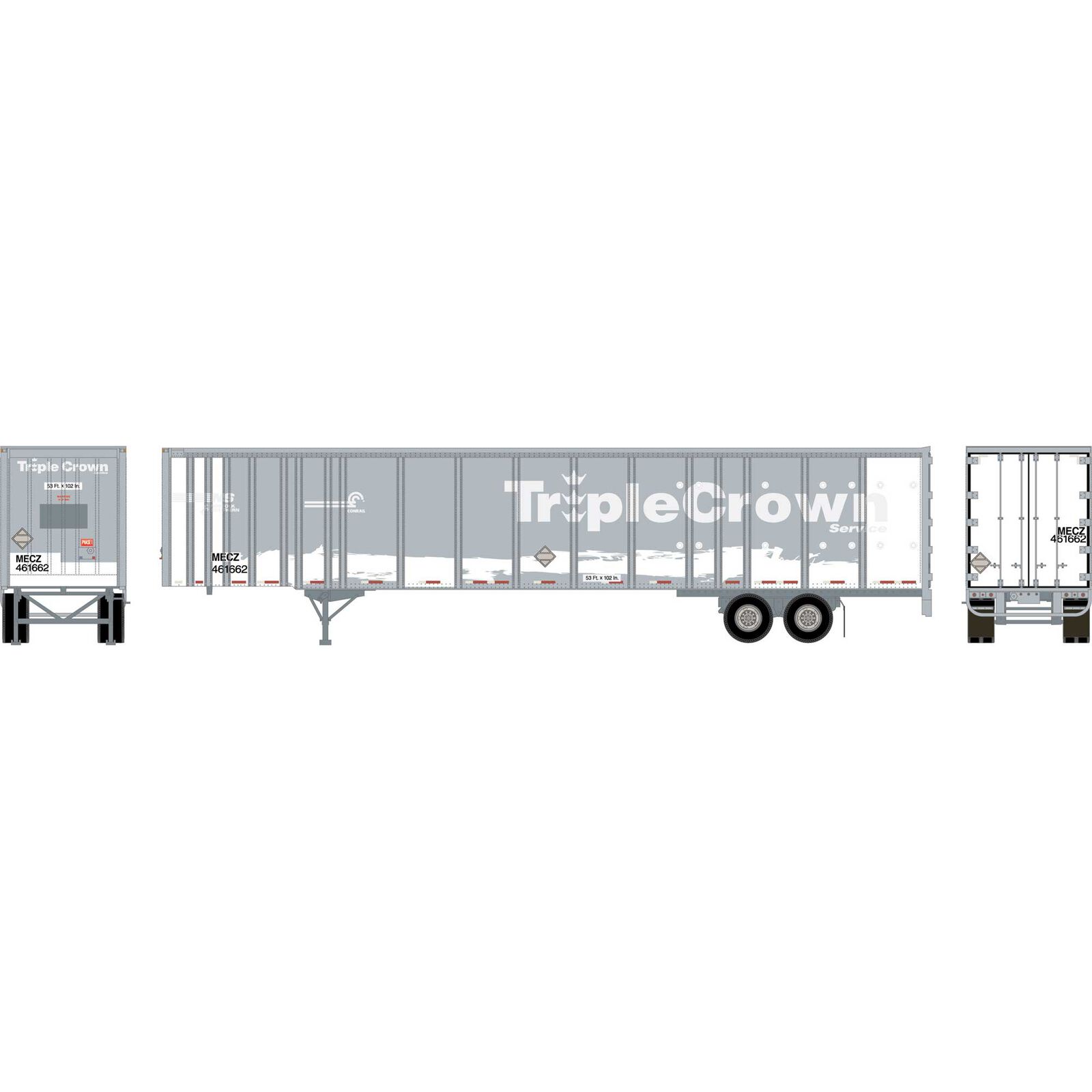 Athearn HO 53' Wabash Plate Trailer, MECZ #461662 | Horizon Hobby
