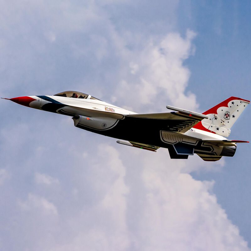E-flite F-16 Thunderbirds 80mm EDF BNF Basic with AS3X and SAFE Select ...