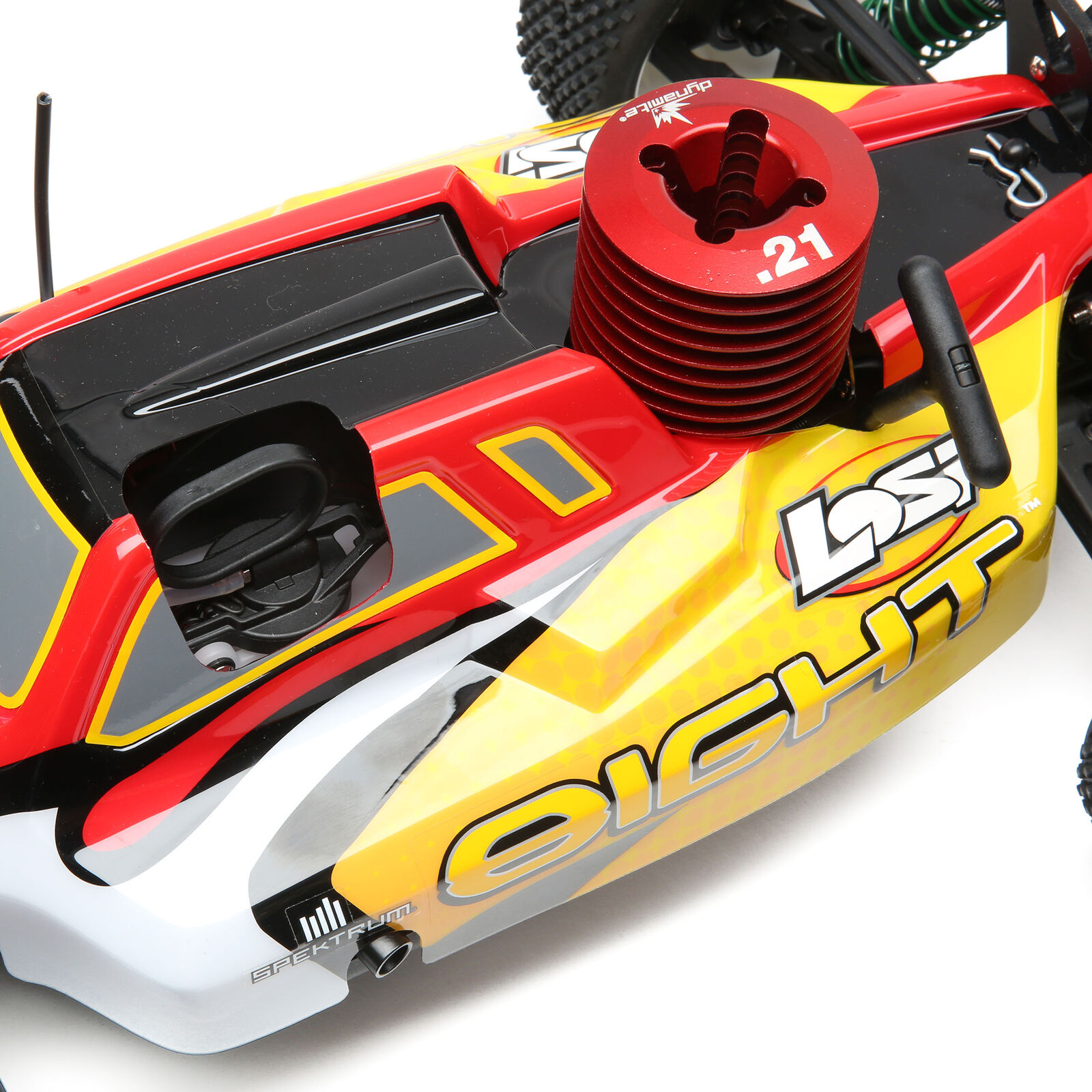 Losi 1/8 8IGHT 4WD Buggy Nitro RTR, Red/Yellow | Horizon Hobby