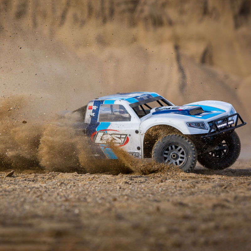 Losi 1/5 5IVE-T 2.0 4WD Short Course Truck Gas BND, Grey/Blue/White ...