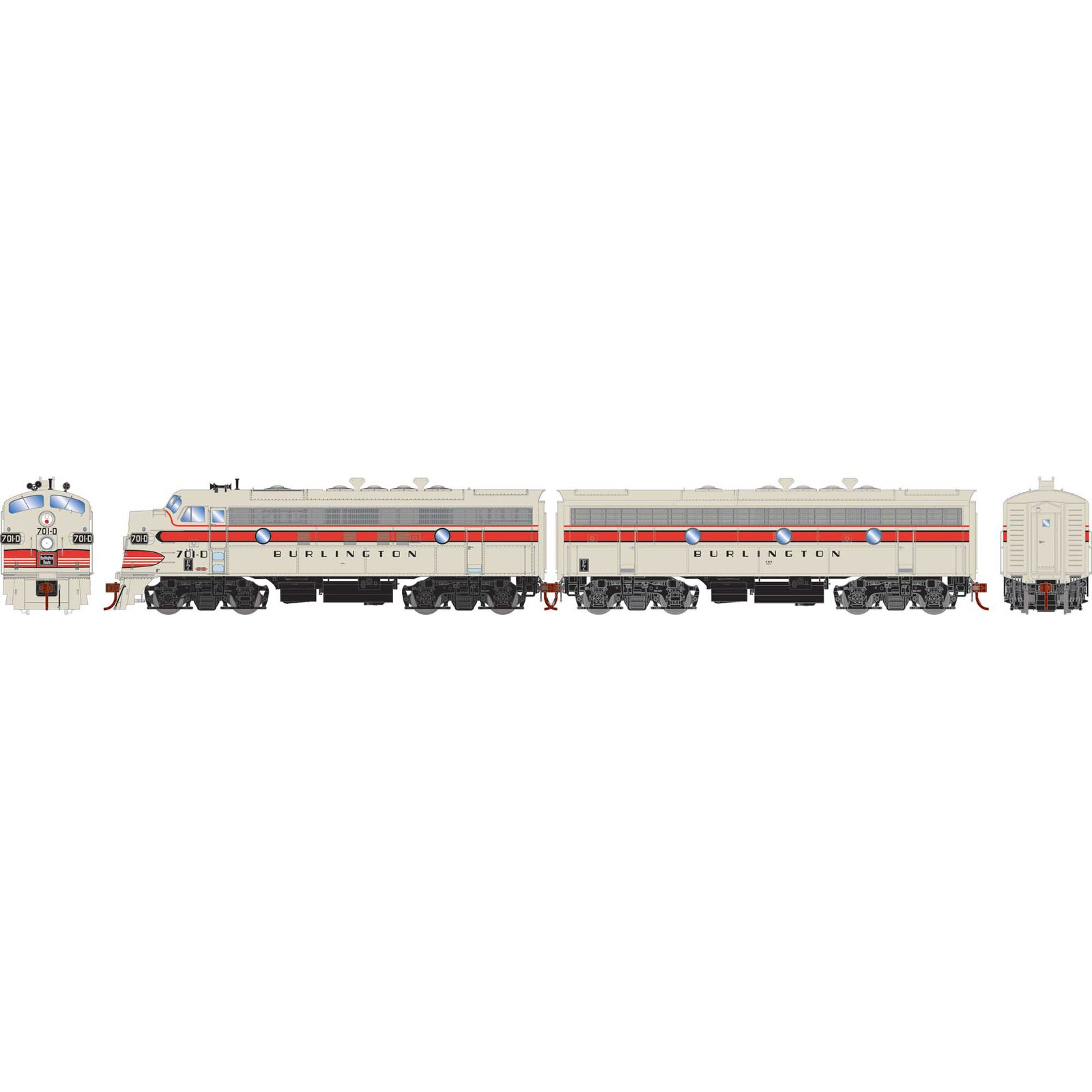 Athearn Genesis HO F7A/F7B Locomotives with DCC & Sound, C&S F7A- #701 ...