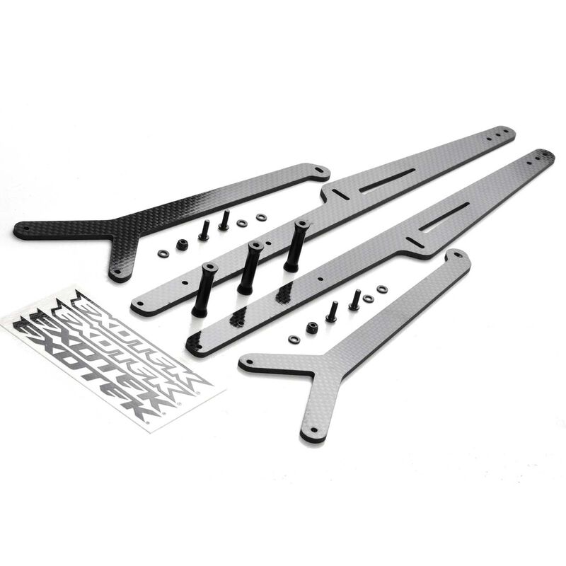 EXOTEK RACING LLC Ladder RC Wheelie Bar Set, Carbon Fiber, Extra Long ...
