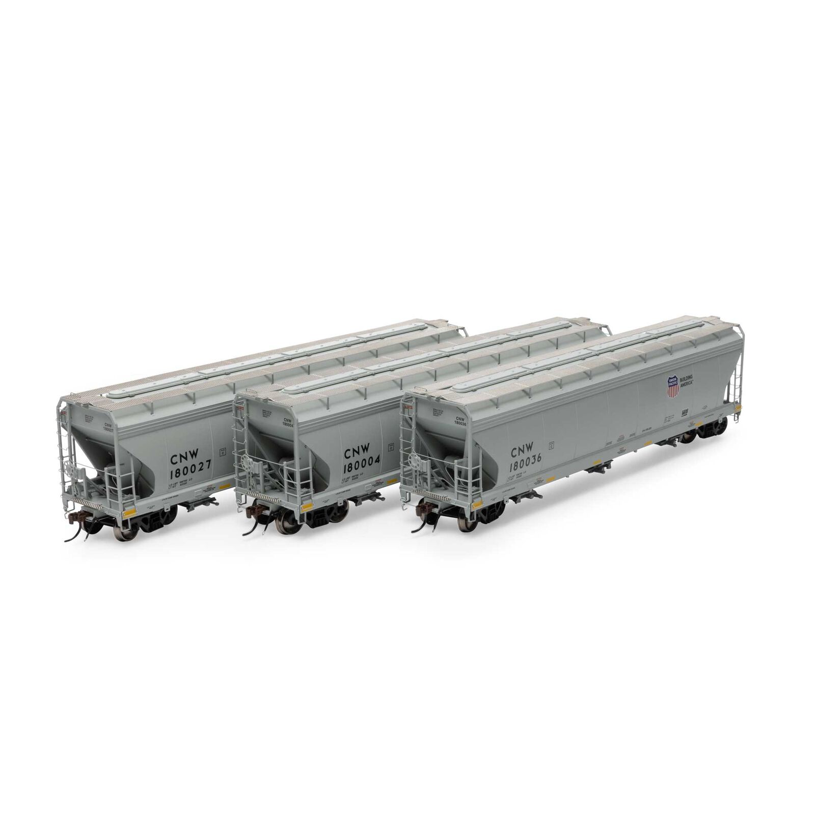 Athearn HO ACF 4600 3-Bay Center Flow Hopper, C&NW (3) | Horizon Hobby