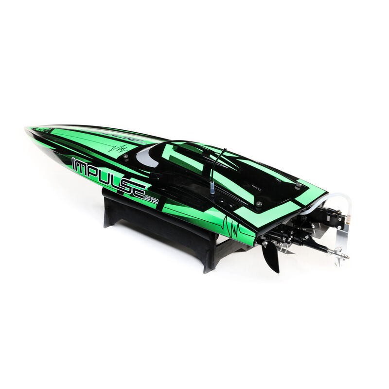 Pro Boat Impulse 32" Brushless Deep-V RTR with Smart, Black/Green ...