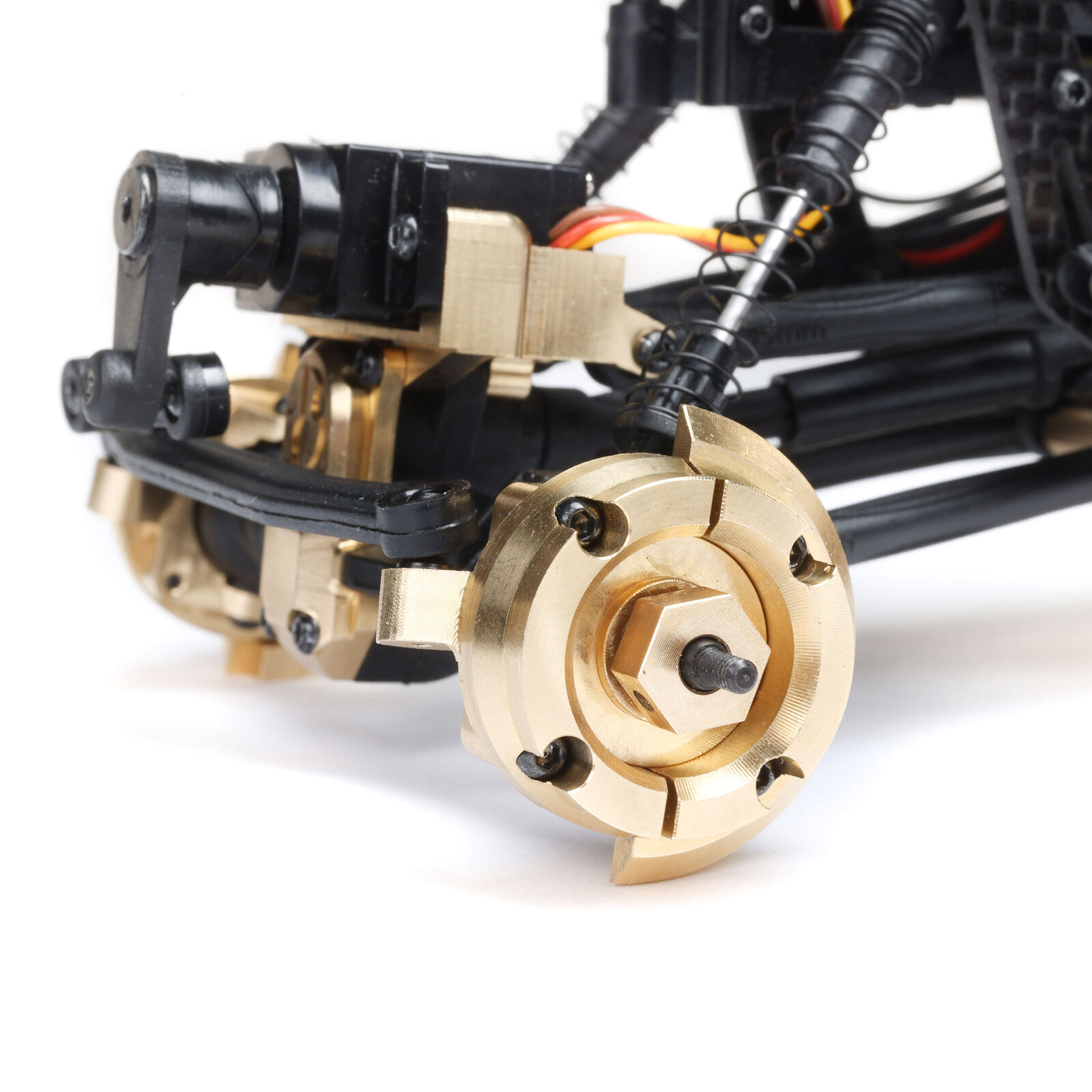 Axial Hex Hub, Brass (2): SCX24, AX24 | Horizon Hobby