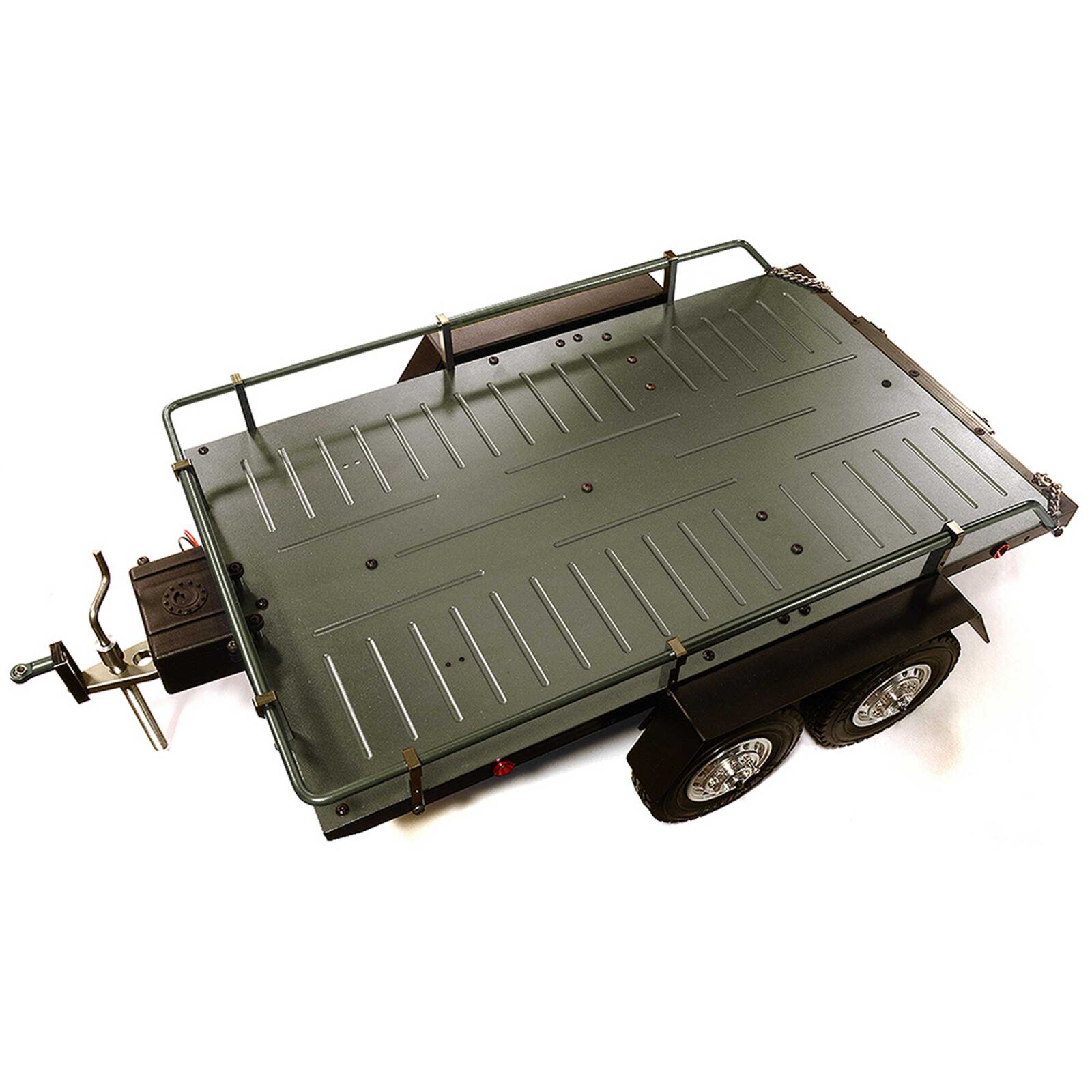 Integy Alloy Flatbed Dual Axle Car Trailer, Gunmetal: 1/10 RC | Horizon ...