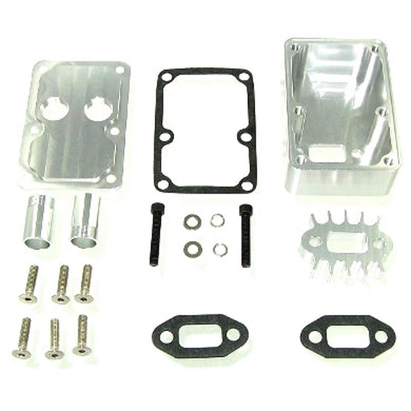 Redcat Racing CATBOX Large Scale Exhaust, Silver | Horizon Hobby