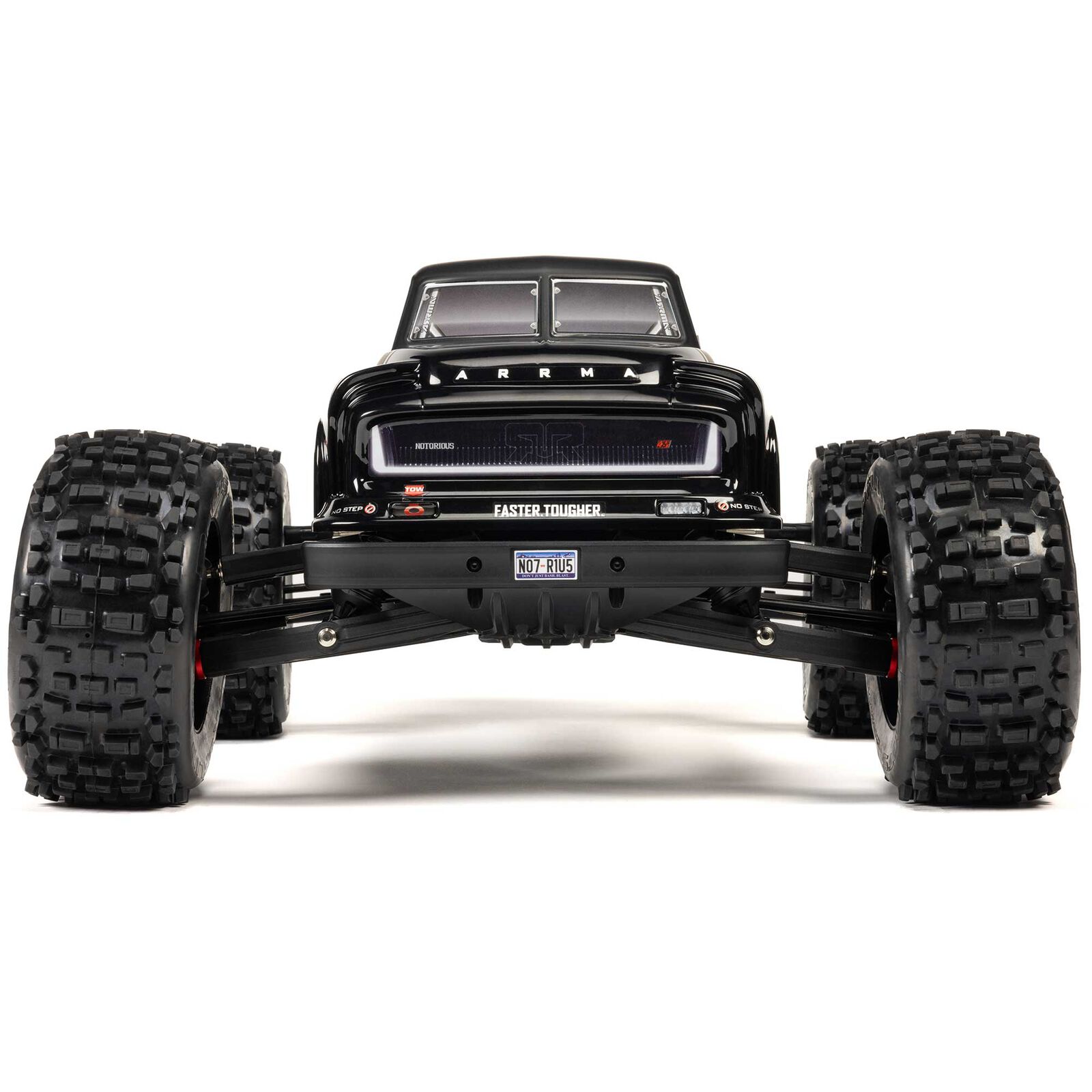 ARRMA 1/8 NOTORIOUS 6S 4X4 RTR Brushless Stunt Truck, Black | Horizon Hobby