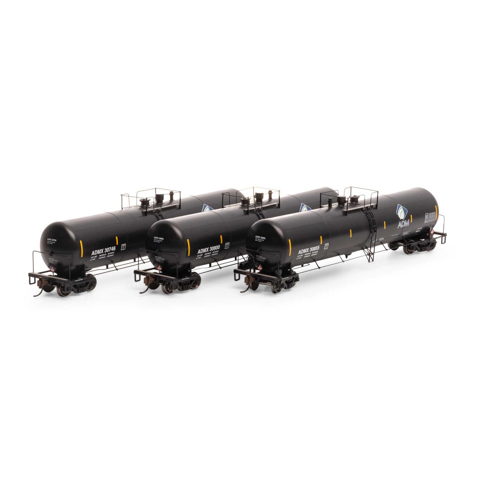Athearn HO 30,000-Gallon Ethanol Tank, ADMX #1 (3) | Horizon Hobby