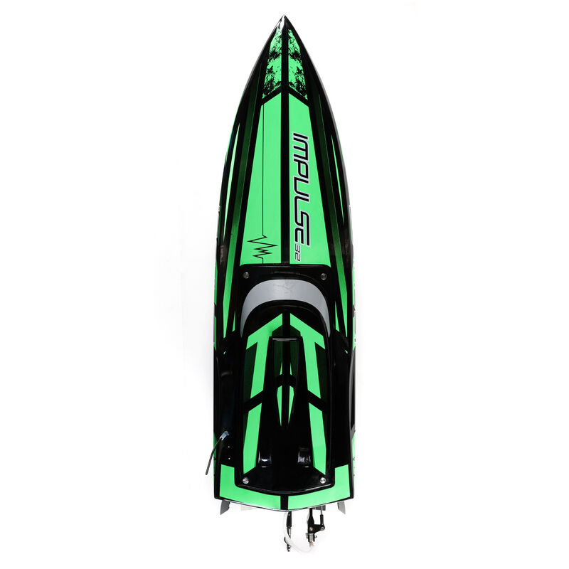 Pro Boat Impulse 32" Brushless Deep-V RTR with Smart, Black/Green ...