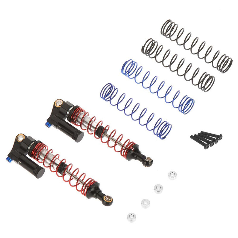 Hot Racing Piggyback Adjustable Rebound Shock 61-90mm, Black: SCX10 ...