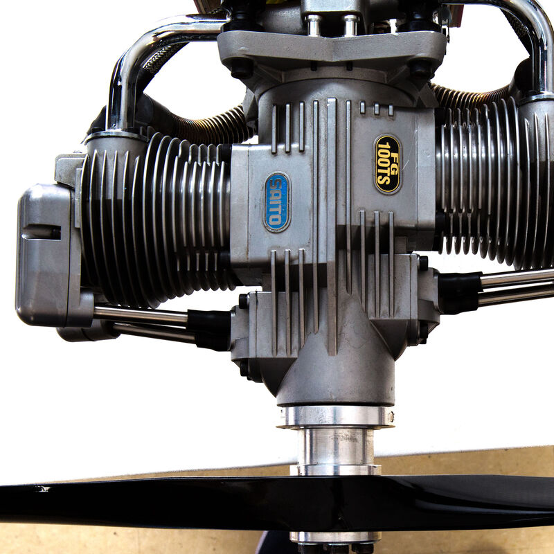 Saito Engines 100cc 4-Stroke Twin-Cylinder FG-100TS Gasoline Engine ...