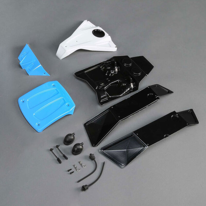 Losi Painted Body Set, Blue: Lasernut U4 | Horizon Hobby