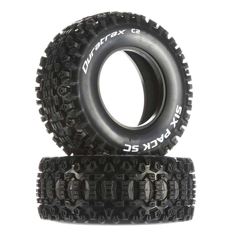 Duratrax Six Pack SC Tires C2 (2) | Horizon Hobby