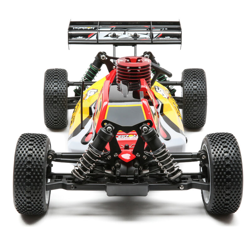 Losi 1/8 8IGHT 4WD Buggy Nitro RTR, Red/Yellow | Horizon Hobby