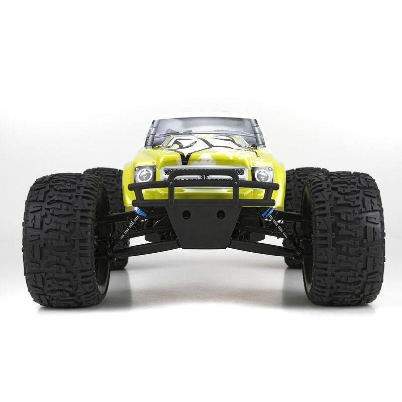 ECX 1/10 Ruckus 4WD Monster Truck Brushed RTR, Blue/Yellow | Horizon Hobby